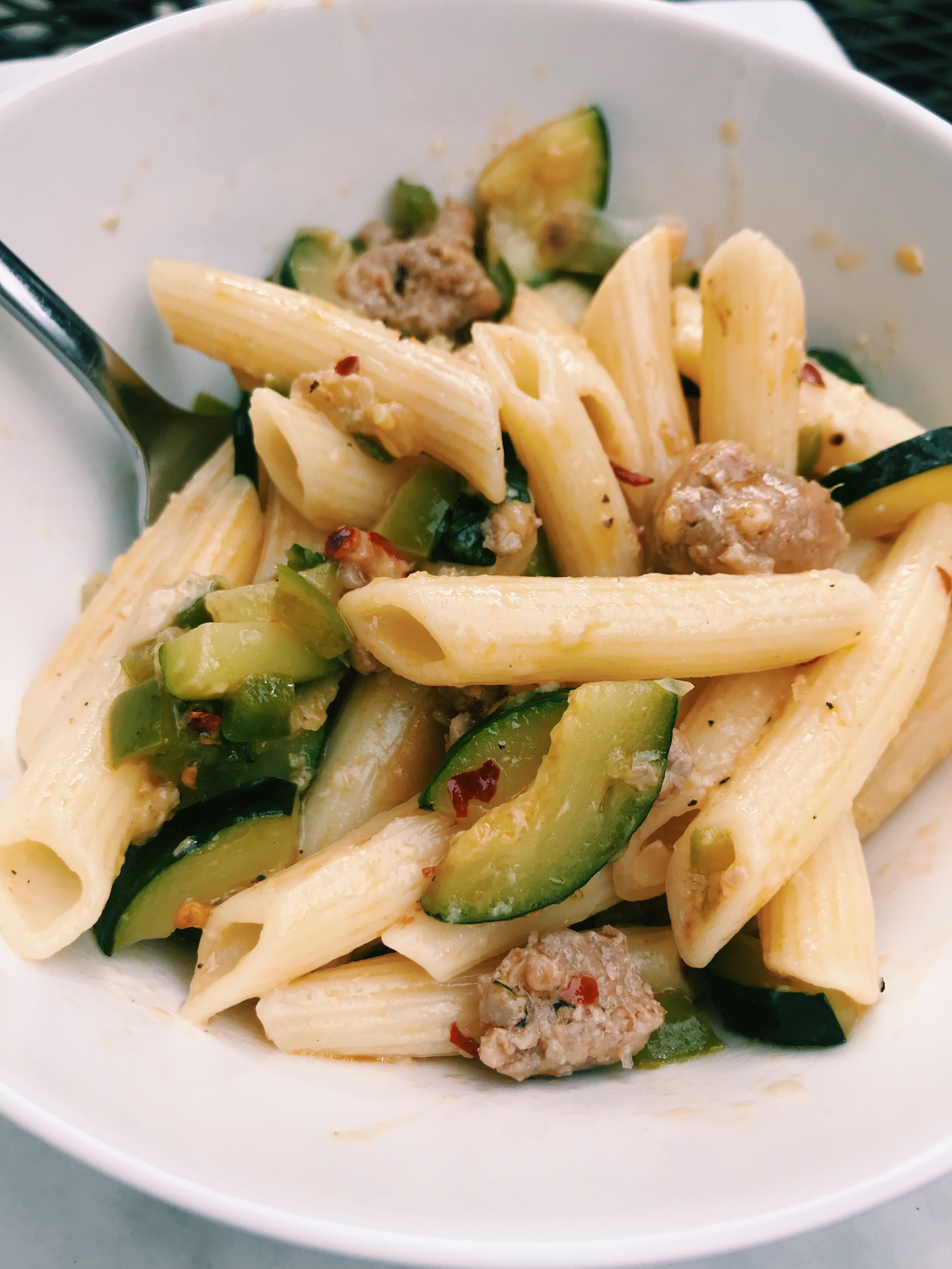Recipe: Pasta Primavera with Italian Turkey Sausage – Amusingly Katie